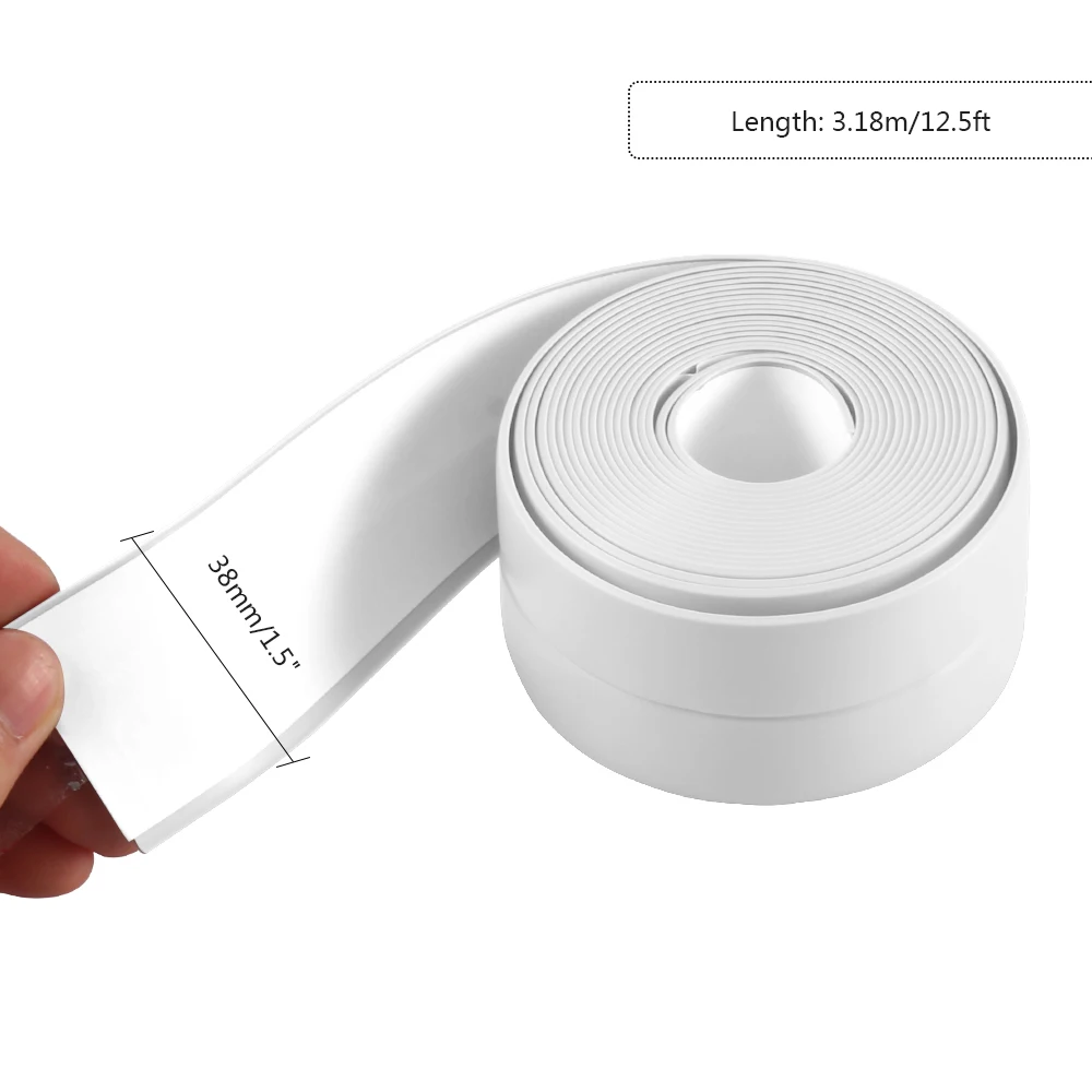 Youool 1 Roll PVC Bath Wall Sealing Strip Waterproof Self Adhesive Tape ...