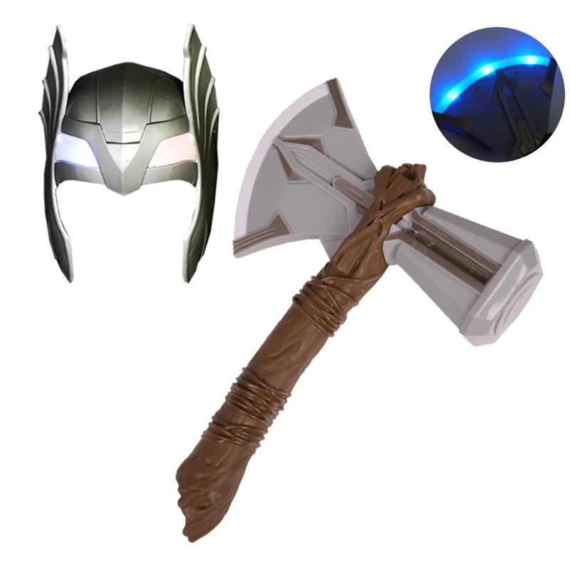 Sound Flash Light Thor Axe Hammer Stormbreaker Kids Toys Cosplay ...