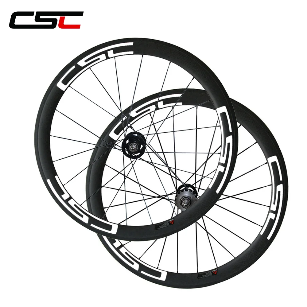CSC 25mm width U Shape 50mm Clincher track carbon bike wheels bicycle ...