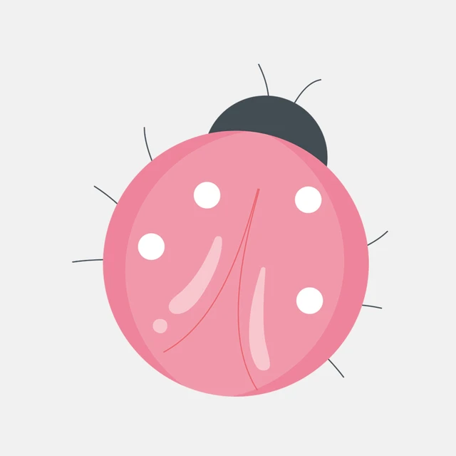 Cute Pink Ladybug