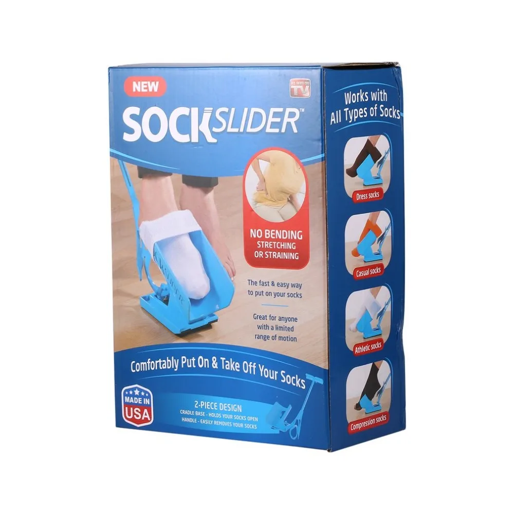 Sock Slider Aid Helper Easy Put Socks On Off No Bending Stretching for ...