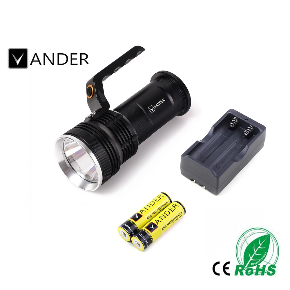 High Power Vander Tactical Military LED Flashlight 2000 Lumen XML t6 3 ...