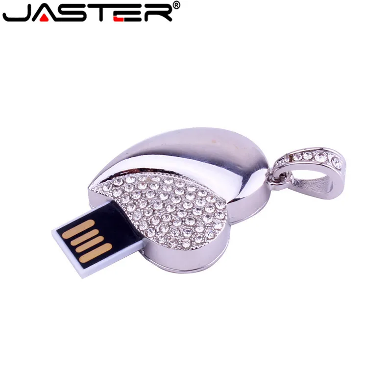 JASTER Кристалл Алмаз Любовь Сердце с цепочкой usb флэш-накопитель ...