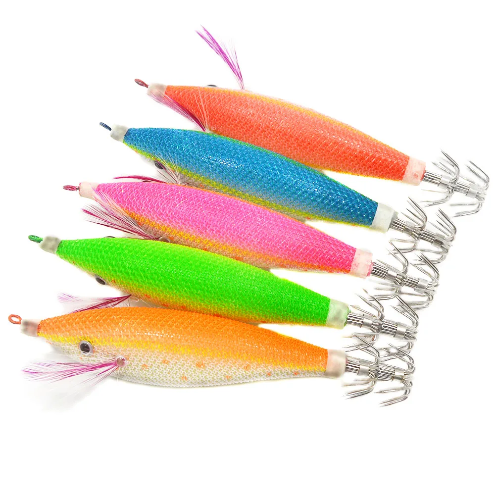 Kmucutie-Squid-Jig-Hooks-11cm-3D-Eyes-Squid-Jig-Fishing-Lures-Luminous ...