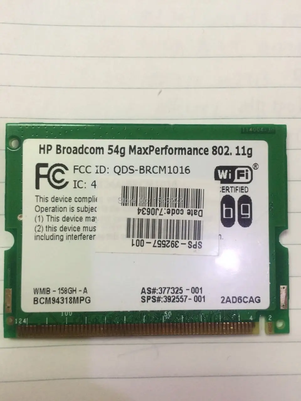 Broadcom BCM4318 BCM94318MPG Wlan sem fio para HP|card laser|card ...