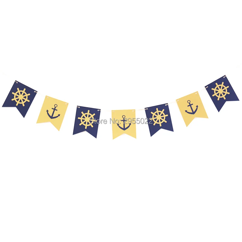 Nautical Bunting Banner, beach wedding Garland, boy birthday party ...