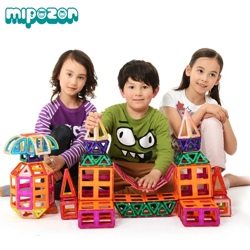 164 pçs mini modelos de construção brinquedo magnético designer ...