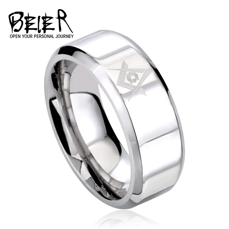 Beier-316L-Stainless-Steel-Free-Mason-Man-s-High-Quality-Polished ...