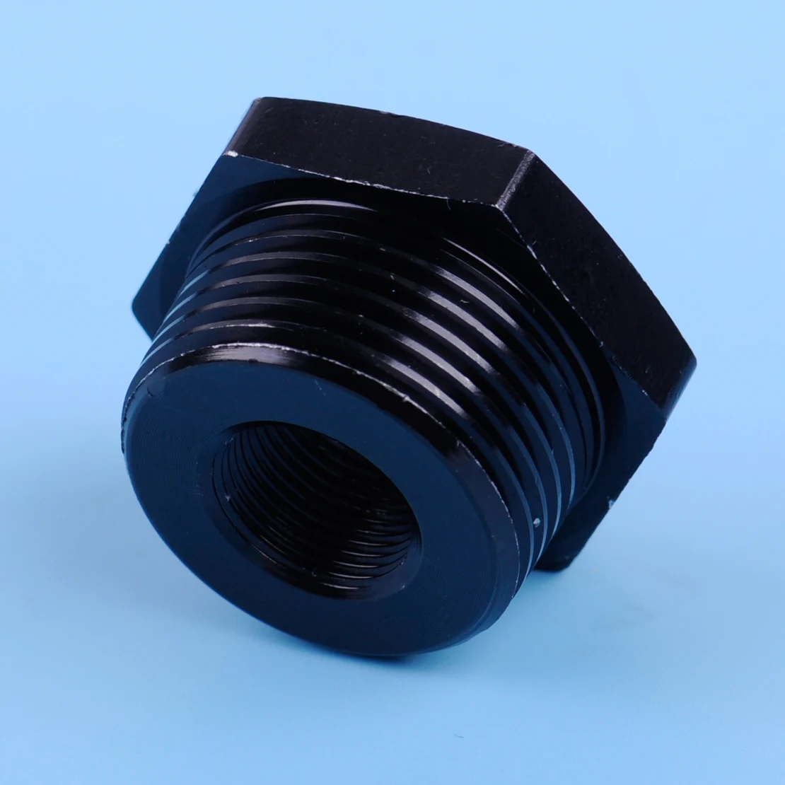 DWCX Black 1 2 28 To 3 4 NPT Anodized Aluminum Automotive Threaded Oil