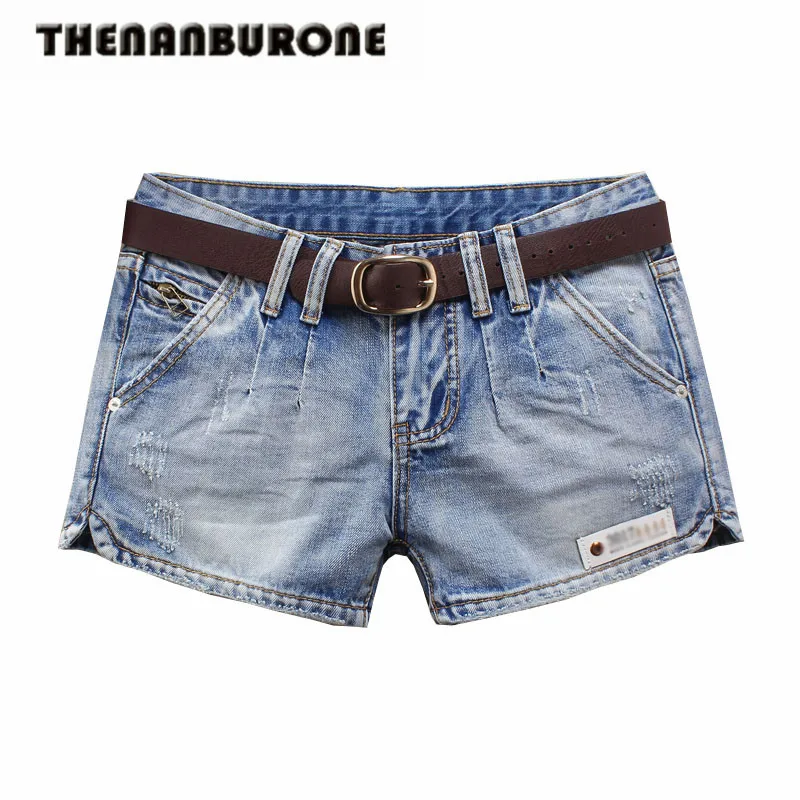 THENANBURONE High Quality Plus Size Denim Shorts 2018 Summer Woman Low ...