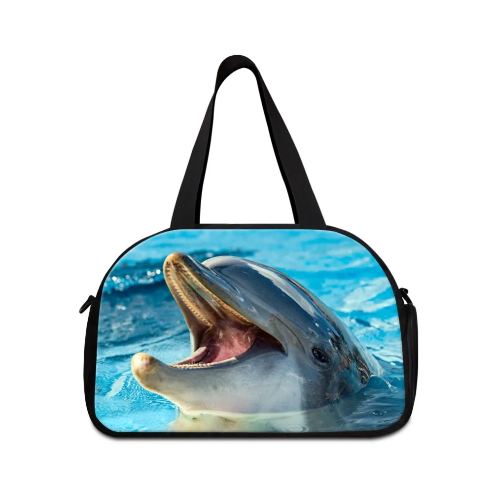 medium size duffle bag animal pattern shark travel bags for woemen cute ...
