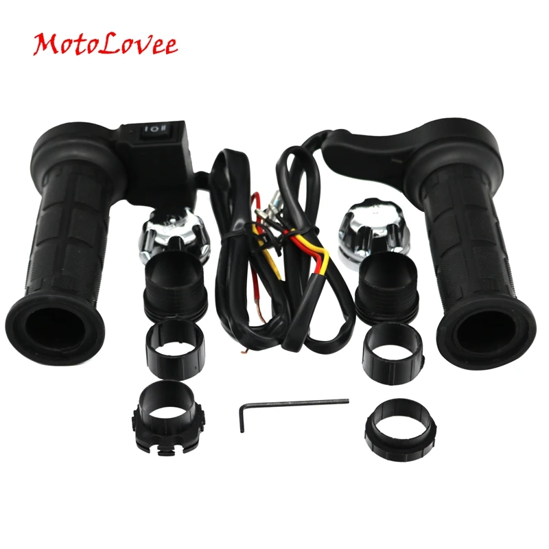 Motolovee Motorcycle Heated Grips Motorbike Hand Warmer With Bar End 7/ ...