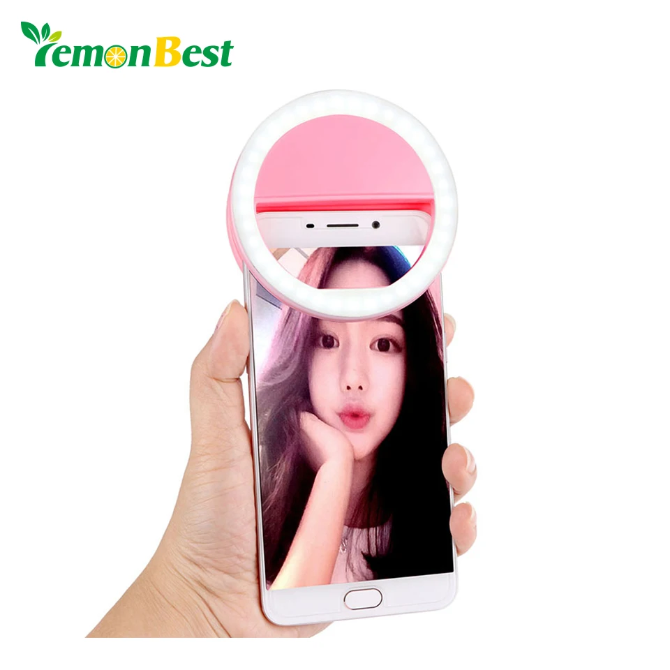 36 LED Smartphone Selfie Light Ring Fill Lights Battery Operated Clip ...