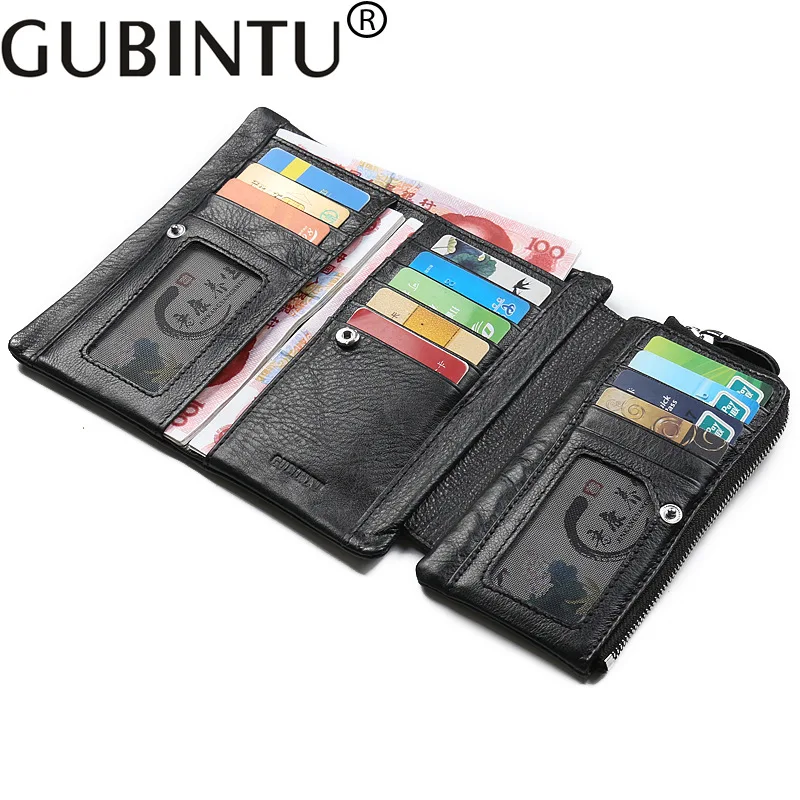 GUBINTU Genuine Leather Seventy Percent Off Men's Wallet Zipper Multi ...