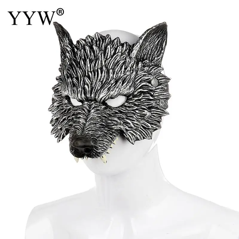 Realistic Wolf Masks Animales Wolf Cosplay Halloween Scary Masker ...