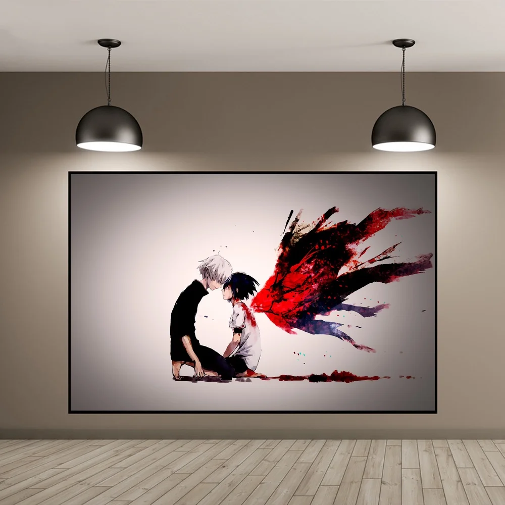 Tóquio ghoul japonês anime arte cartaz da lona filme cartaz parede ...