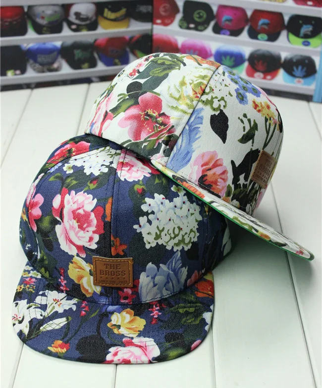 Floral Snapback Caps Touca Baseball Cap Casquette Hip Hop Swag Cap