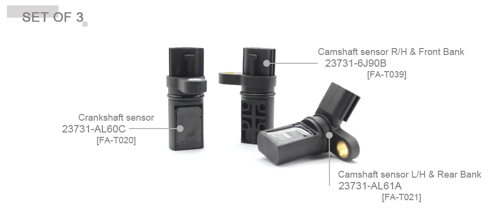 23731 AL61A 23731 AL60C 23731 6J90B SET Camshaft Crankshaft Position ...
