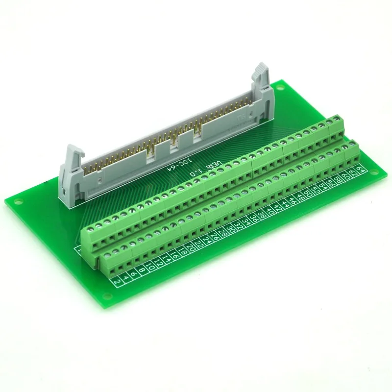 IDC64 2x32 Pins 0.1" Male Header Breakout Board, Terminal Block ...