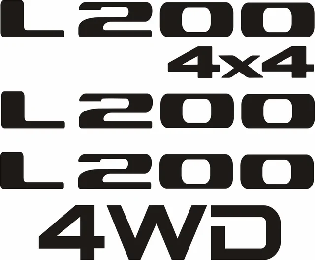 For 1Set Mitsubishi L200 Sport 4WD Replacement 3rd generation decals ...