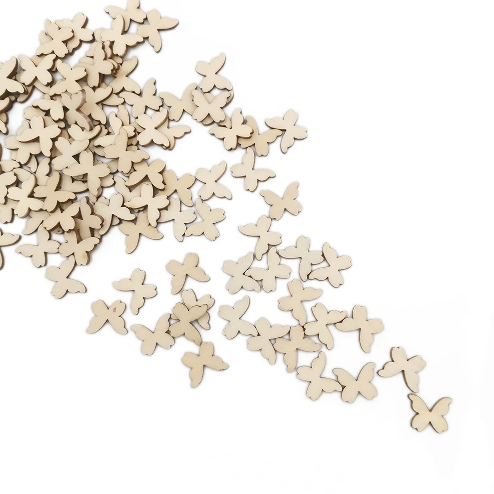 100-pezzi-10-mm-farfalle-in-legno-abbellimenti-artigianali-MDF-ritaglio ...