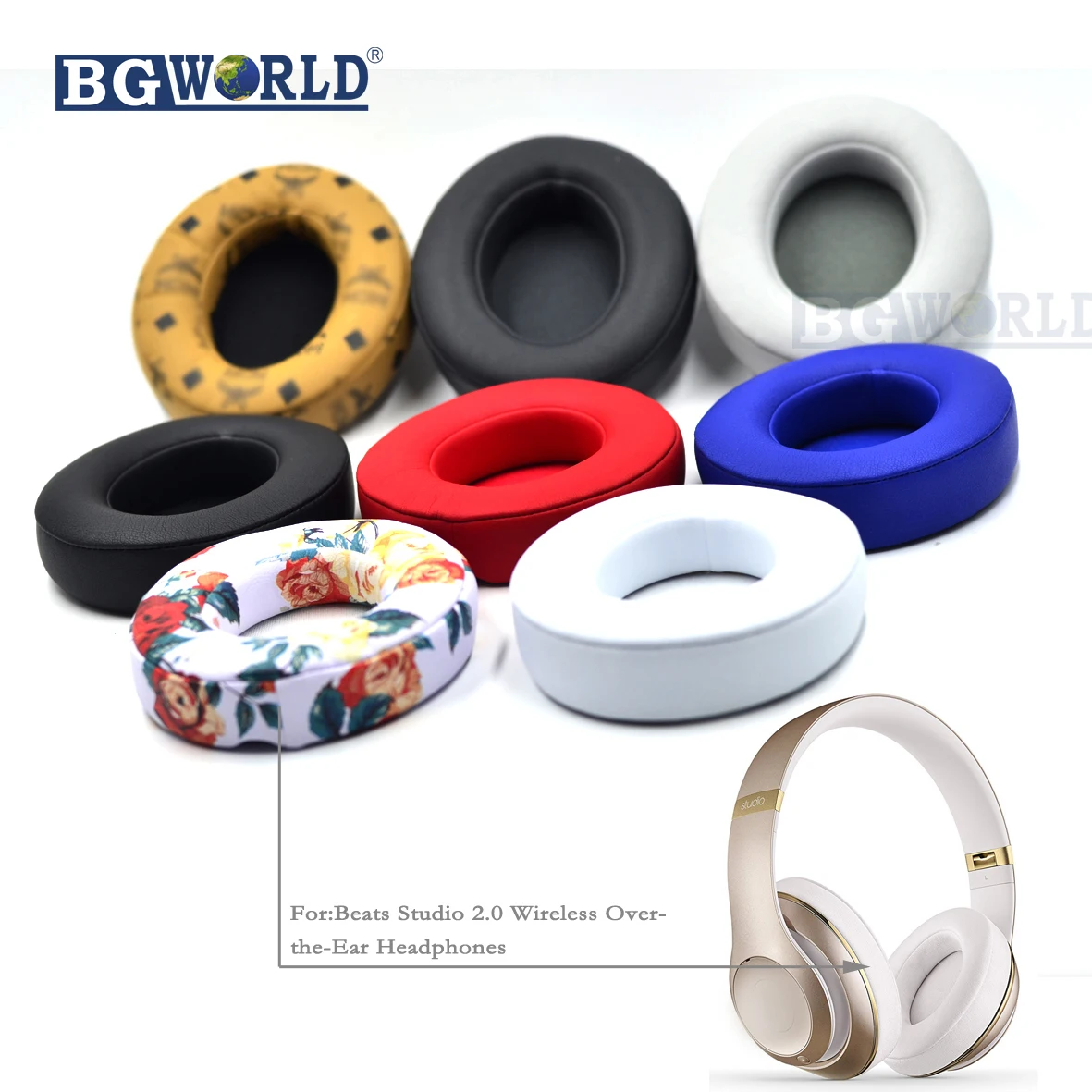 9 colour Replacement Cushion Wireless Bluetooth Wired Headset Pads ...