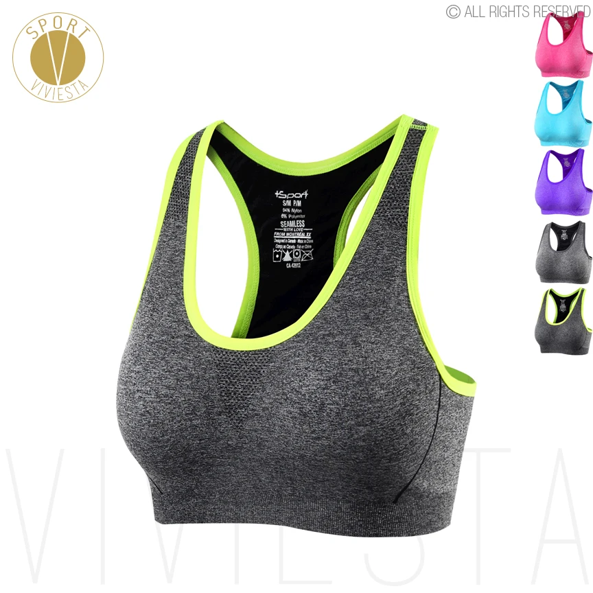 Seamless Racerback Sports Bra Women's Gym Yoga Running Boxing Active ...