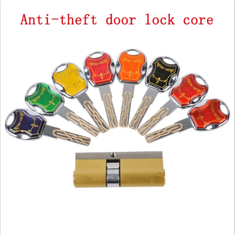 Multi-track blade lock core is equipped with 8 keys in an iron box with ...