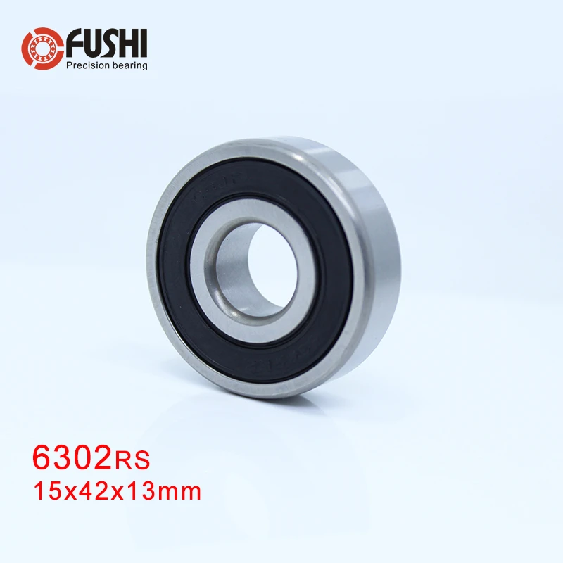 6302RS Bearing ABEC-3 (4 PCS) 15*42*13 mm Deep Groove 6302-2RS Ball ...