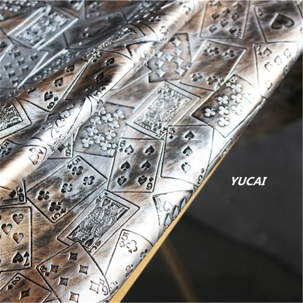 Gold Silver Polished Concavo-convex Texture Playing CARDS Cloth Fabric ...
