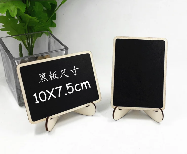 10pcs Lovely Mini Wooden Message Blackboard Chalkboard with Stand Small ...