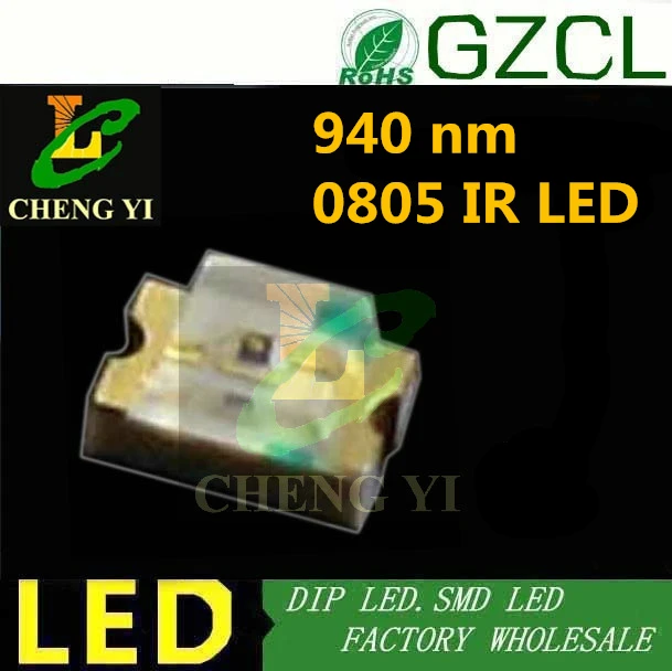Free shipping 0805 SMD IR LED 940nm Infrared led 1.0 1.5V Remote ...