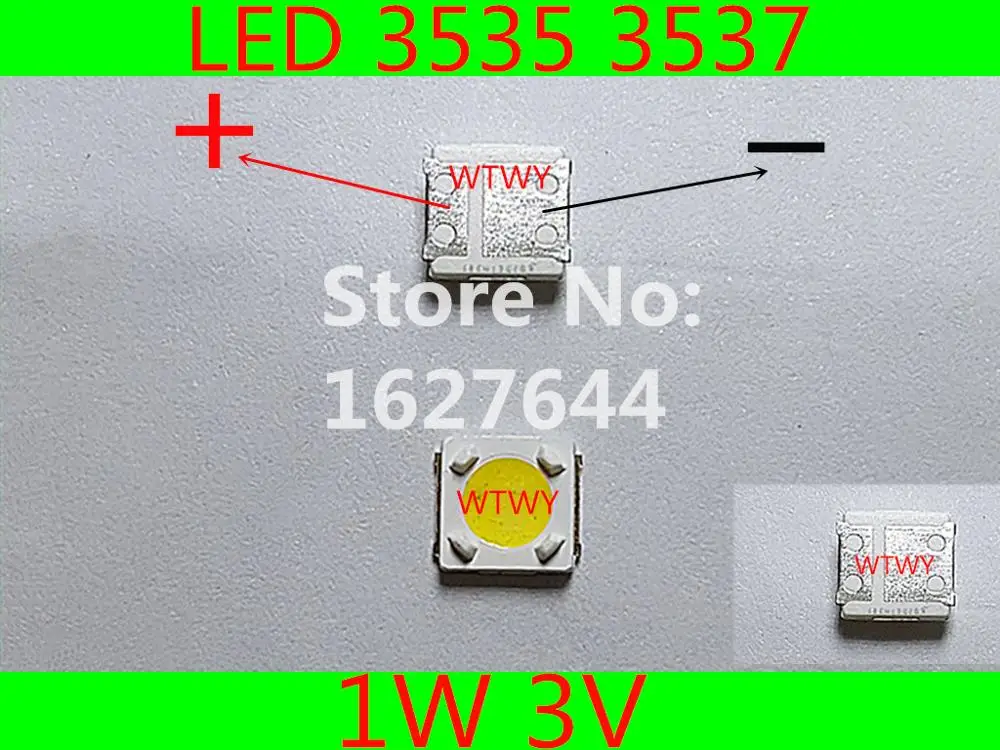 200pcs Lumens Led 3535 3537 Led Backlight Tv High Power 1w 3v Led ...