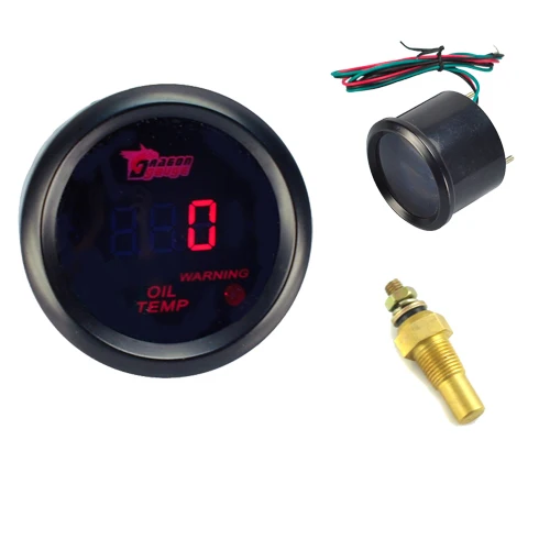 Universal-2-52mm-Digital-Oil-temp-Gauge-Black-Shell-40-150-Celsius-LED ...
