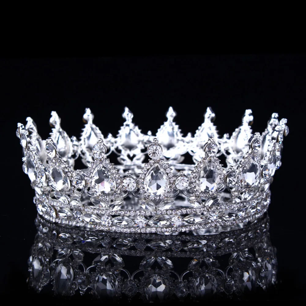 Corona de cristal barroca con diamantes de imitación para mujer, Tiara ...