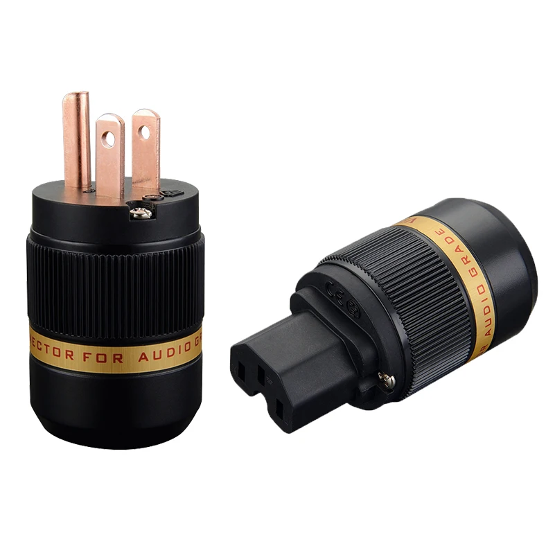 Viborg-One-Pair-VM501-VF501-Pure-Copper-US-AC-Power-Plug-IEC-Connector ...
