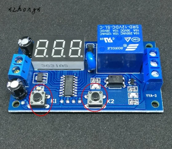 Xnwy Time Control Switch Intermittent Infinite Cycle Countdown Switch Control Timer Module 12v