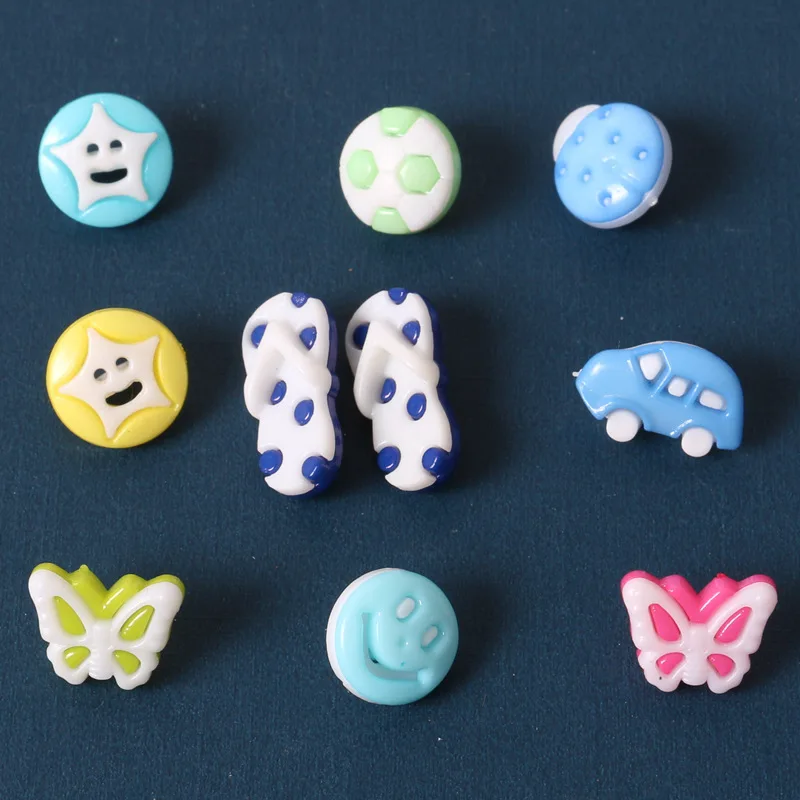 100 Uds. Botones pequeños de 13mm de colores con forma de mariquita ...