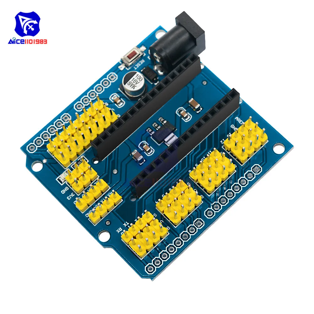 Módulo nano do protetor do sensor da expansão de i/o io para arduino r3 ...