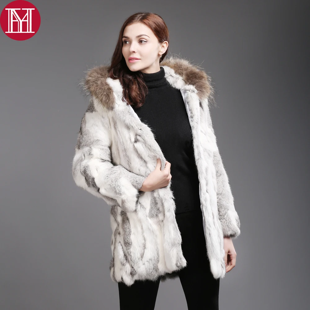 2021 New Style Women Real Rabbit Fur Coat Real Genuine Rabbit Fur ...
