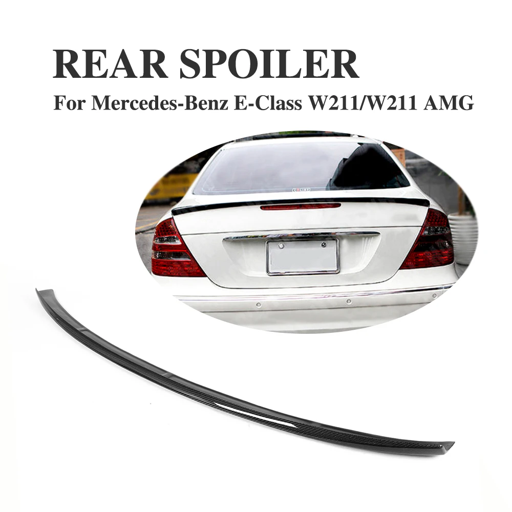 Carbon Fiber Rear Trunk Boot Lip Spoiler for Benz E Class W211 / W211 ...