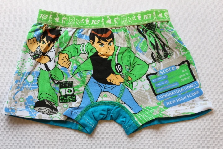 Padrão De Ben 10 Menino 100% Algodão, Cuecas E Boxer, Shorts Do Menino ...