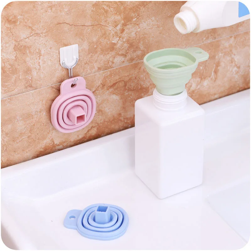 1pc Collapsible Adjustable Food grade Multi function Silicone Funnel ...