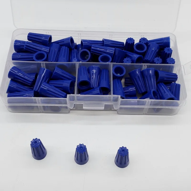Sp2 Blue Terminal Cap Connectors Awg22-18 Screw On Wire Connector Nut ...