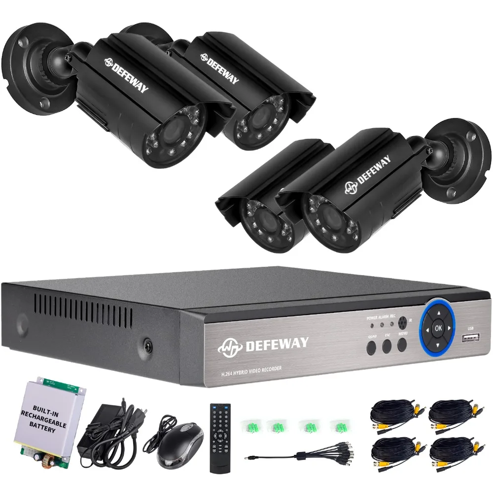 Defeway 1080n P2p 8 Channel System Video Surveillance Dvr Kit 4pcs ...