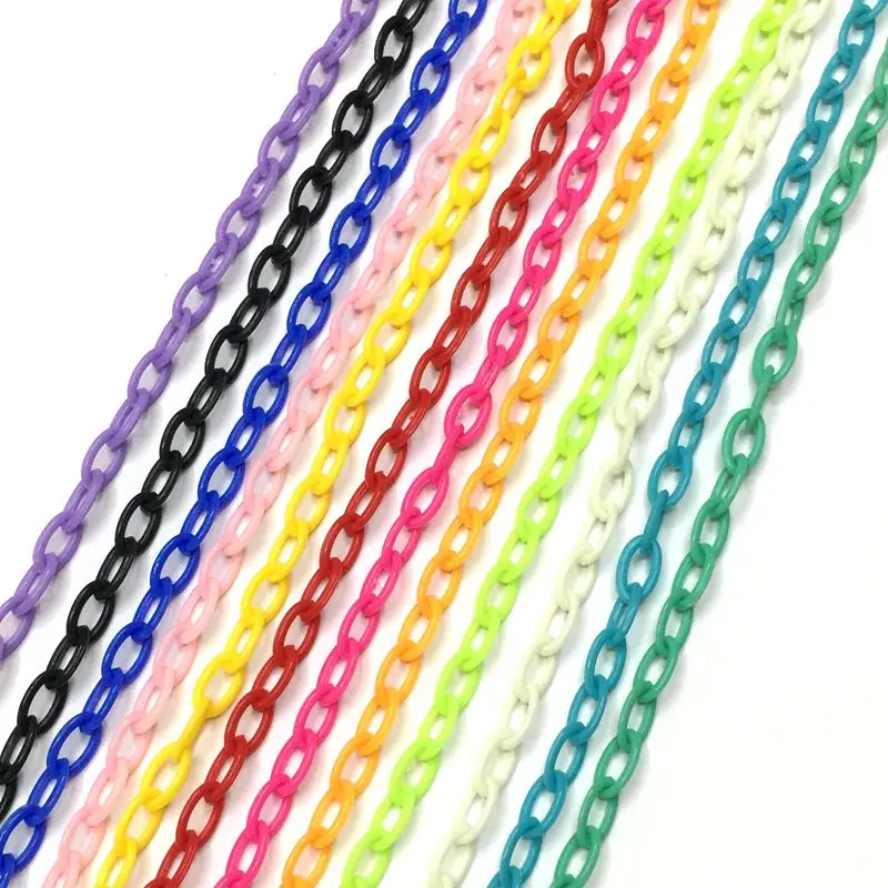 10pcs/lot 8*13 DIY jewelry accessories colorful chain necklace bracelet ...