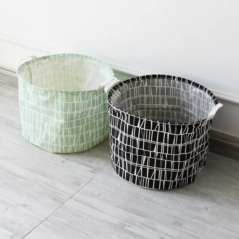 ROSEHOME Zakka Style Cloth Storage Basket Plaid Storage Bags Sundries ...