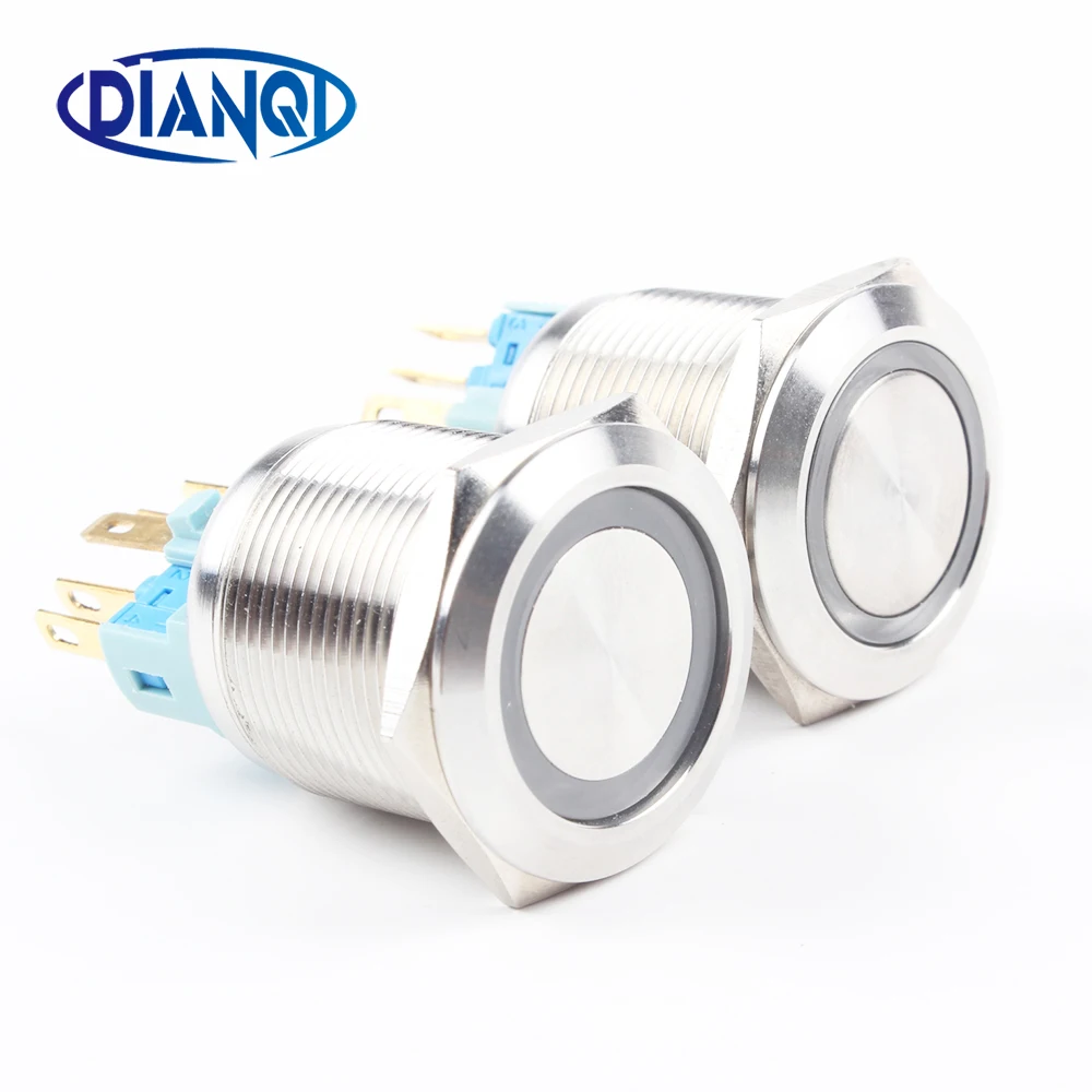 22mm-metal-waterproof-stainless-steel-ring-lamp-push-button-switch-6pin ...