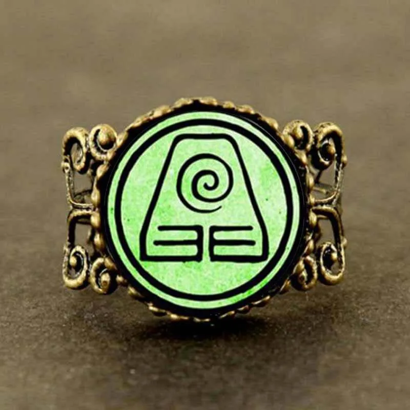 Steampunk Avatar The Last Airbender Ring Vintage Earth Kingdom jewelry ...