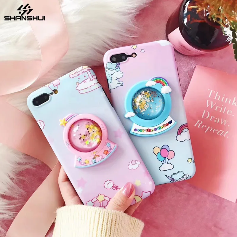 Unicorn 3D Crystal Ball Glitter Quicksand Cartoon Rainbow Feriss Wheel ...